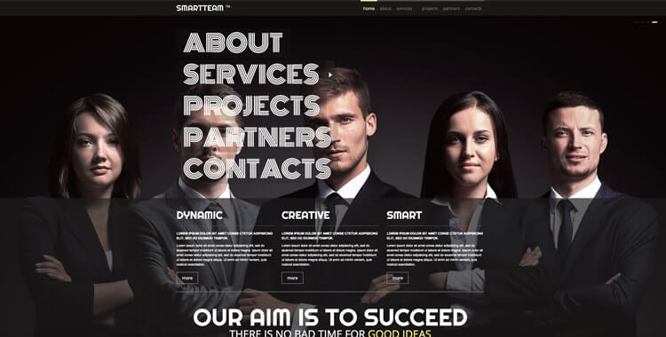 Smart Team Free bootstrap business theme | Gridgum