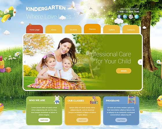 8 Best Preschool Website Design By Popular Gridgum